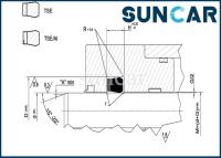 China TSE/AI Fabric Type Oil Seal Standard Size NBR Material Hydraulic Piston Rod Seal for sale