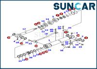 China 707-99-24730 Komatsu Excavator Sealing Kit Oil Resistance PC130F-7 Bucket Cylinder Repair Kits for sale