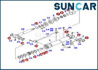 China 707-99-27590 Excavator Bucket Cylinder Seal Kit Fits Komatsu Inner Parts Models PC130F-7 for sale