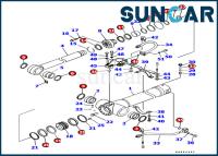 China 707-99-38440 7079938440 Arm Cylinder Seal Kit PC138US-8 Komatsu Excavator CYL Service Kit for sale