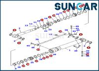 China 707-99-38780 Arm Cylinder Sealing Kit Komatsu PC138US-8 Seal Repair Kit Excavator Replacement for sale