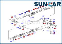 China Komatsu 707-99-45180 Arm Cylinder Seal Kit PC130F-7 Excavator Inner Parts Service Kit Replacement for sale