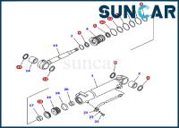 China 707-98-12330 Boom Cylinder Seal Kit Komatsu Excavator PC15R-8 Model Inner Parts Service Kit for sale