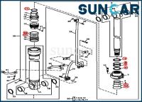 China FYA00006590 Excavator Left Boom Sealing Kit Fits 240DLC 250GLC John Deere Cylinder Components for sale