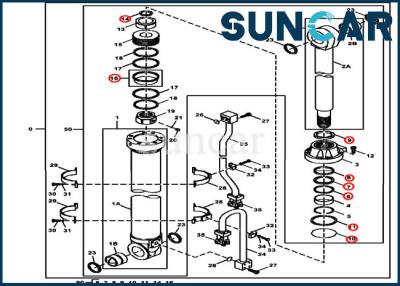 China John Deere 4653041 Arm Seal Kit Hydraulic Service Kit Fits 470GLC Compatible Equipment Models for sale