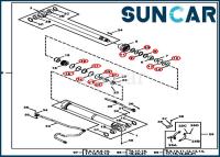 China 190GW Cylinder Service Kit FYA00012905 Fits John Deere Hydraulic Boom Cylinder Components for sale