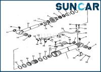 China Komatsu Boom Cylinder Service Kit 707-98-38520 Seal Kit Replacement For Excavator PC150-5 for sale