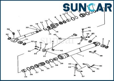 China 707-99-46200 Arm Cylinder Seal Kit Fits Komatsu PC150-5 Excavator Parts Suncar Repair Kit for sale