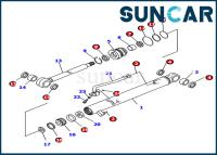 China PC18MR-2 Service Kit Parts Komatsu Excavator 707-98-05660 Arm Cylinder Seal Kit for sale