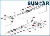 China 707-98-12390 Komatsu Sealing Kit PC16R-3 Cylinder Seal Repair Kit Replacement For Excavator Model for sale
