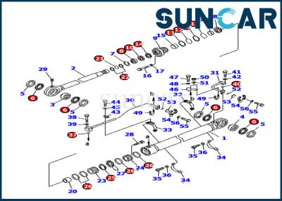 China 707-99-77330 Cylinder Seal Repair Kit PC1600-1 Komatsu Excavator Bucket Cylinder Sealing Kit for sale