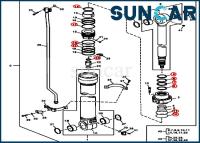 China Excavator Arm Cylinder 4667663 Repair Seal Kit Fits Models 190DW 180GLC JOHN DEERE for sale