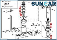 China DEERE Hydraulic Seal Kit FYA00012906 Arm Sealing Kit 180GLC 190GW Cylinder Components for sale