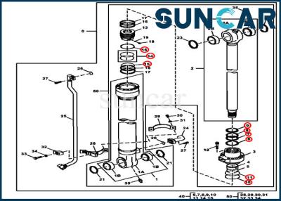 China 4663493 Bucket Cylinder Service Kit 190DW 160DLC John Deere Excavator Seal Repair Kit for sale