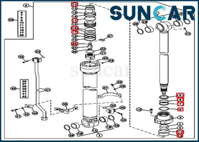 China 4483194 Arm Cylinder Seal Kit Fits Excavator 180 John Deere Construction Machinery Models for sale