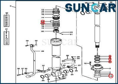 China Bucket Seal Kit 4467381 Hydraulic Cylinder Service Kits Applicable to Deere Parts 180 160C for sale