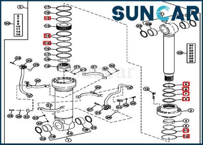 China ISO9001 Hydraulic Seal 4662878 Positioning Cylinder Sealing Kit Excavator John Deere Kits for sale