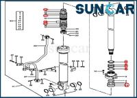 China 4662895 Boom Seal Repair Kit Cylinder Components For 120C 120D John Deere Replacement Parts for sale