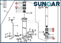 China 4S00849 Hydraulic Bucket Cylinder Service Kit Fits John Deere 70.00x100.00 Cylinder for sale
