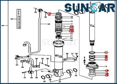 China Equipment Hydraulic Seal AH173457 Boom Cylinder Sealing Kit For 200CLC 200LC John Deere for sale