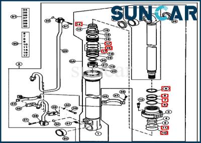 China 4662884 Boom Cylinder Seal Repair Kits For 2154D 200LC JOHN DEERE Models Equipment for sale