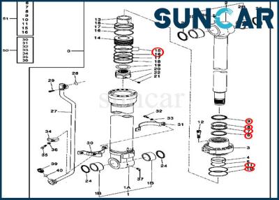 China 4627361 Excavator Bucket Cylinder Sealing Kit 2554 230CLC John Deere Oil Seal Kits for sale