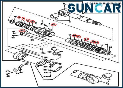 China Arm Cylinder Seal Kit 9178284 For John Deere 230LCR 200CLC 790ELC Equipment Models for sale