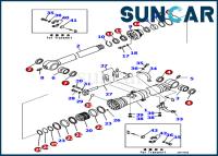 China 707-99-48710 Komatsu ARM Cylinder Seal Kit Cylinder Inner Parts PC240LC-10 Excavator Repair Kit for sale