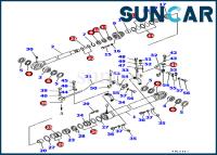 China PC1800-6 Komatsu Bucket Cylinder service kit excavator Inner Parts Cylinder seal Kit 707-99-77130 for sale