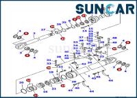 China 707-99-85340 Arm Cylinder Sealing Kit Excavator Service Kits For Komatsu Model PC1800-6 for sale