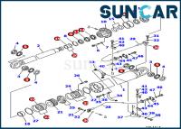 China Komatsu Excavator 707-99-87710 Boom Hydraulic Cylinder Repair Kits Oil Seal Kits Fits PC1800-6 for sale