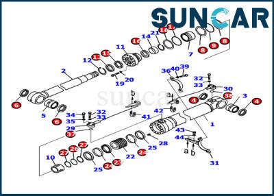 China 721-98-00250 Excavator PC220LC-8 Komatsu inner parts Boom cylinder Repair Seal Kit for sale