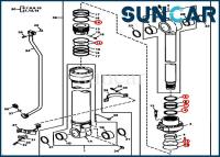 China 4662066 Bucket Repair Kit John Deere 240DLC 2454D ISO9001 Hydraulic Cylinder Seals for sale