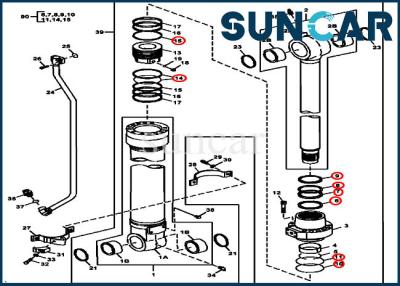 China 4662066 Bucket Repair Kit John Deere 240DLC 2454D ISO9001 Hydraulic Cylinder Seals for sale