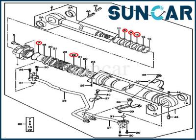 China 4485615 Boom Seal Repair Kits Fits 270C LC John Deere Excavator LH/RH Cylinder for sale