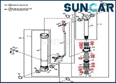 China FYA00010735 Excavator Service Kit John Deere Hydraulic Bucket Cylinder Components for sale