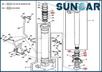 China Cylinder Service Kits 9180581 Boom LH/RH Repair Seal Kit For 330LCR JOHN DEERE for sale