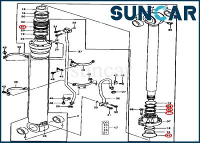 China High Sealing Performance 9180582 Arm Cylinder Repair Seal Kit For 330LC 330LCR John Deere for sale