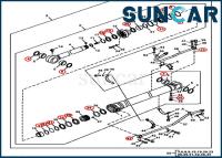 China 4640118 Dipper Stick Arm Sealing Kit Fits John Deere 350GLC 370C 350DLC Excavator Models for sale