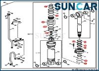 China Arm Cylinder 4S00930 Deere Replacement Seal Kit Fits 350DLC 350GLC JOHN DEERE Heavy Equipment for sale