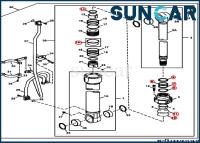 China 4S00783 JOHN DEERE Boom Repair Sealing Kit Cylinder Components Fits 380GLC 350GLC Excavator for sale