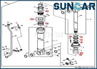 China FYA00001398 Bucket Cylinder Seal Repair Kit ISO9001 3754D 350DLC John Deere Service Kit for sale