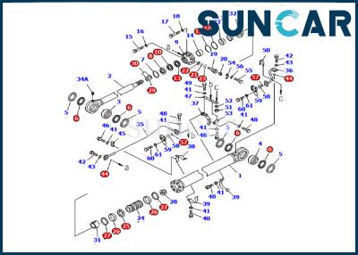 China 707-99-77210 Bucket Cylinder Seal Kit Komatsu Excavator PC1600-1 Repair Kit hydraulic inner service kit for sale