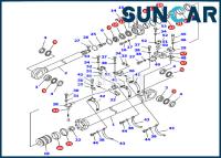 China Komatsu Excavator PC1600-1 Model Arm Cylinder Seal Kit 707-99-85200 Hydraulic Inner Repair Parts for sale
