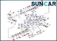 China 707-99-85280 Arm Cylinder Sealing Kit Hydraulic Service Kit For Komatsu Excavator PC1600-1 Model for sale