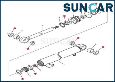 China 878000501 DELUXE Arm Cylinder Sealing Kit Komatsu Excavator PC15R-8 Hydraulic Inner Parts for sale