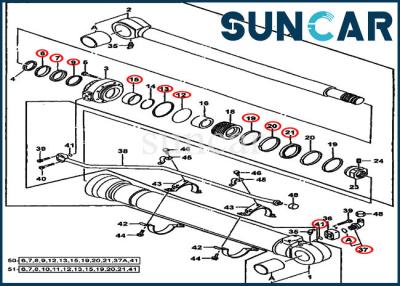 China AT196473 Bucket Seal Repair Kit 450LC 992ELC Deere Cylinder Replacement Oil Seal Kit for sale
