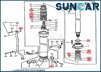 China 4369892 Arm Cylinder Repair Service Kit 490E JOHN DEEERE Excavator Seal Kits for sale