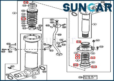 China 4438684 John Deere Arm Seal Kit 670GLC 650DLC Hydraulic Cylinder Replacement Service Kit for sale