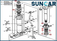 China 4438679 Arm Hydraulic Cylinder Kit 450LC 450CLC Deere Excavator Seal Repair Kits for sale